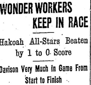Nov. 23, 1929 – Boston Wonder Workers 1:0 Hakoah at Brookline Town ...