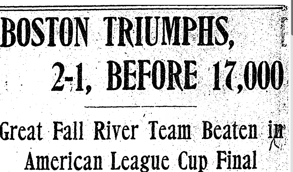 March 29, 1925 – Fall River Marksmen 1:2 Boston Wonder Workers, Lewis ...