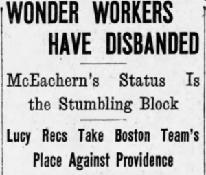 Nov. 27, 1929 – Boston Wonder Workers disband - Frank Dell'Apa